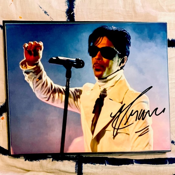 Prince | Accessories | Prince 8x Framed Autographed Photo Rare | Poshmark